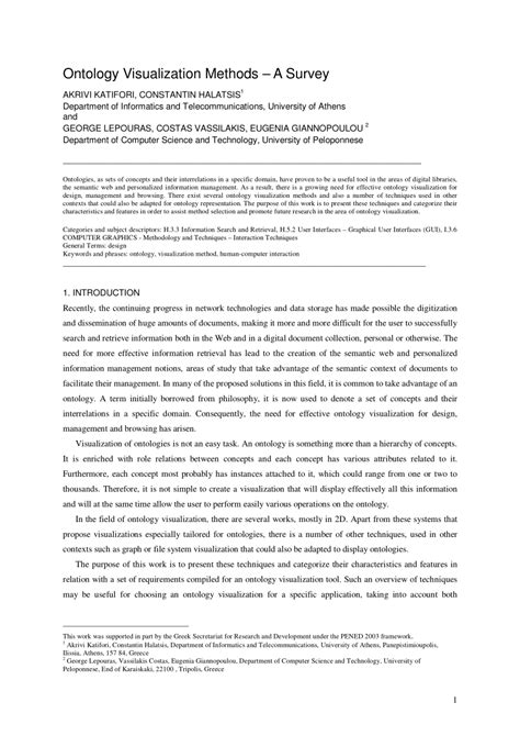 Pdf Ontology Visualization Methods A Survey