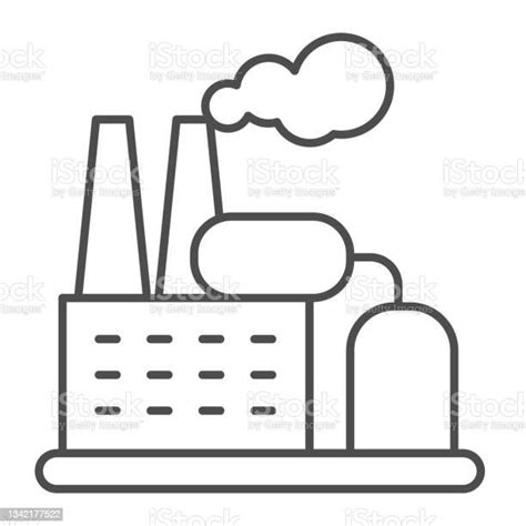 정유 공장 석유 생산 얇은 라인 아이콘 석유 산업 개념 흰색 배경에 공장 벡터 기호 모바일 개념 및 웹 디자인을위한 개요 스타일 아이콘 벡터 그래픽 0명에 대한 스톡 벡터