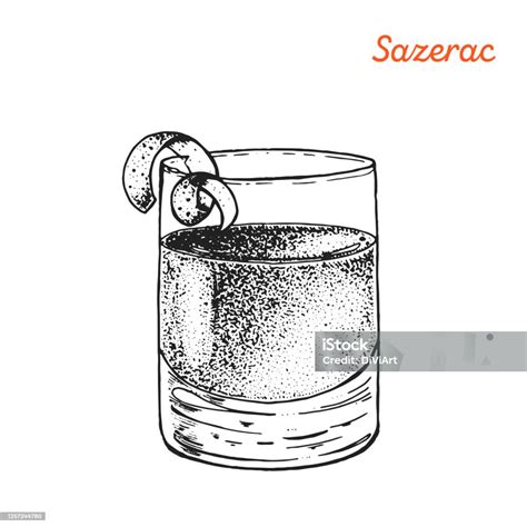 薩澤拉克雞尾酒插圖酒精雞尾酒手繪向量插圖草圖樣式向量圖形及更多插圖圖片 插圖 雞尾酒 含酒精飲品 伏特加 Istock