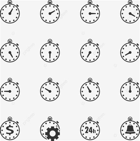 Timer Icon Set Hour Alarm Timer Vector Hour Alarm Timer Png And