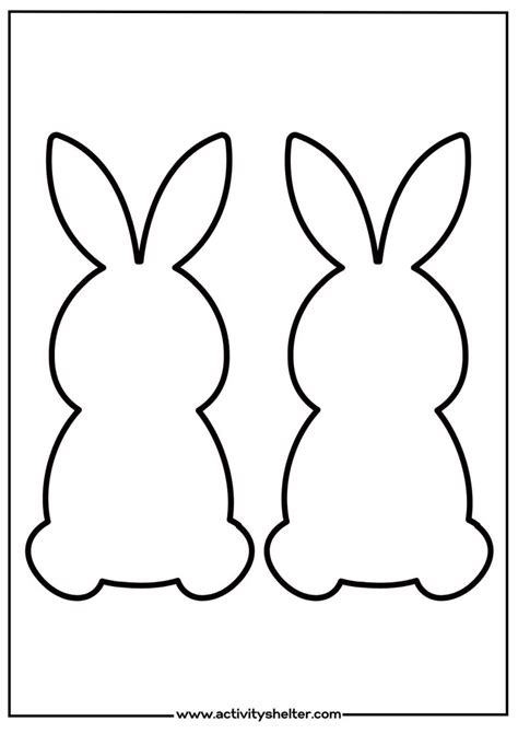 Bunny Template Printable Activity Shelter