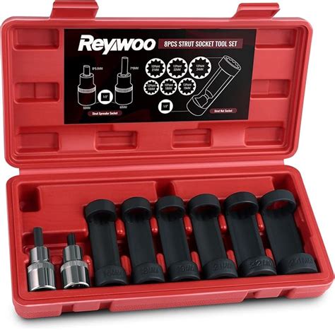 Reywoo Strut Nut Socket Set 8pcs Suspension Strut Spreader