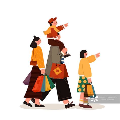 逛街买年货图片素材