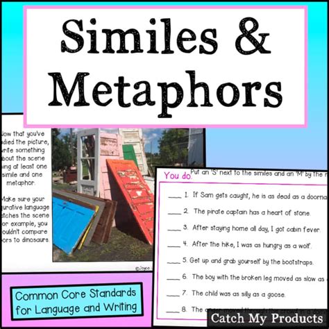 Similes And Metaphors 5th Grade Metaphors And Similes Powerpoint Lesson
