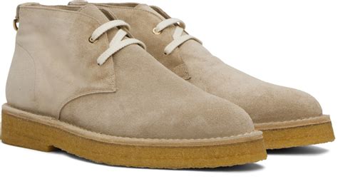 Agnona Beige Chukka Desert Boots Agnona