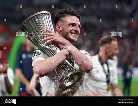 West Ham Uniteds Declan Rice Lifts The Uefa Europa Conference League