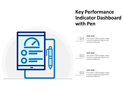 Key Performance Indicator Dashboard With Pen Presentation Graphics Presentation Powerpoint