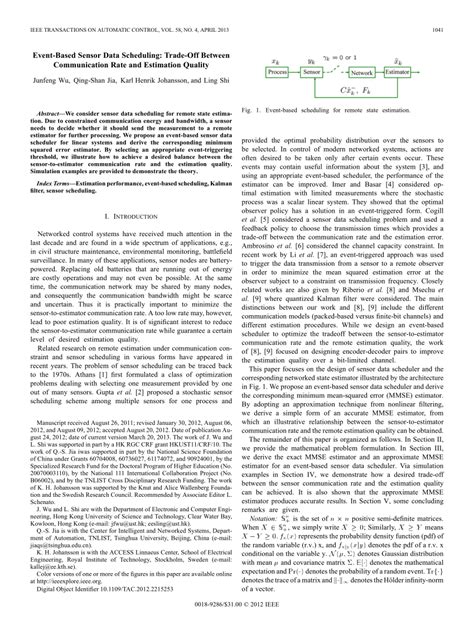 Pdf Event Based Sensor Data Scheduling Trade Off Between