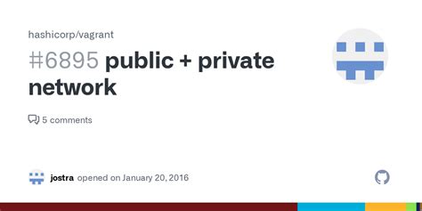 Public Private Network · Issue 6895 · Hashicorpvagrant · Github