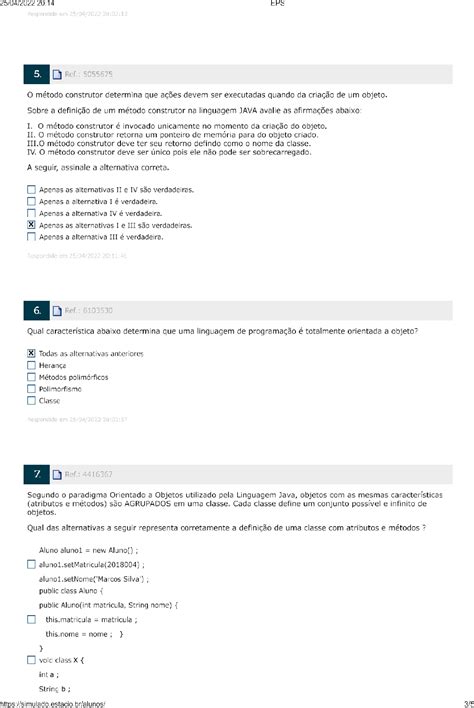 ProgamaÇÃo Orientada Objetos Em Java Av1 L Análise E