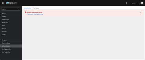 Built In Authentication Flows With Whitespaces On The Flow Name