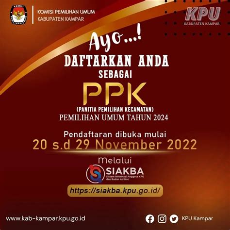 KPU Kampar Umumkan Seleksi Calon Anggota PPK Aura Keadilan