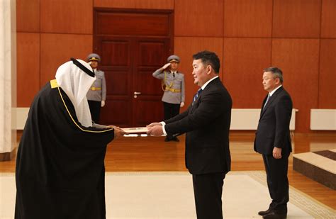Ambassador Of Kuwait Presents Letter Of Credence President Of Mongolia