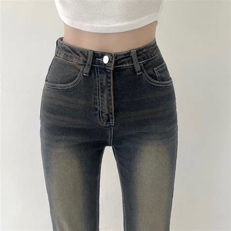 [숏and롱 말라보이는 ] 브라운 흑청 샌드 워싱 하이웨스트 부츠컷 데님 팬츠 키작녀 키큰녀 빅사이즈 자스민벨