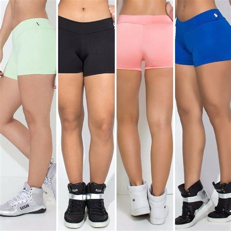 Shortinho Suplex Liso Moda Fitness Academia Praia Feminino R 1470