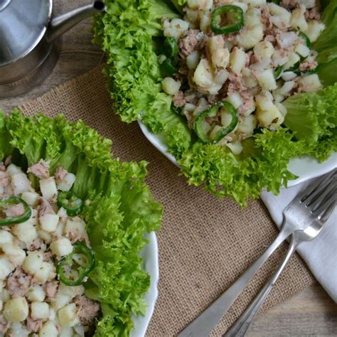 Ensalada De Patata Con AtÚn Y Lechuga Rizada Ensalada De Patatas