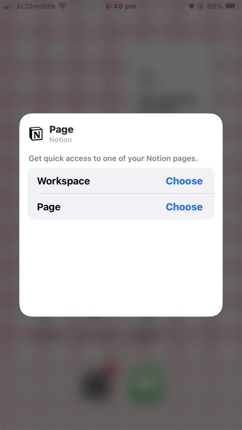 I Open The Ios Widget And It Goes To This Page What Do I Do Rnotion