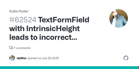 Textformfield With Intrinsicheight Leads To Incorrect Rendering Of