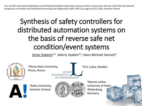 Pdf Synthesis Of Safety Controllers For Distributed Automation