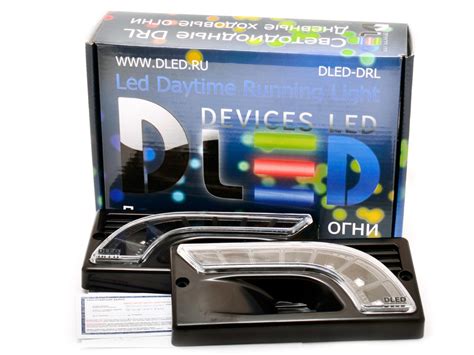 Штатные дневные ходовые огни ВАЗ 2110-2115 в ПТФ DLed DRL-145 Black S ...