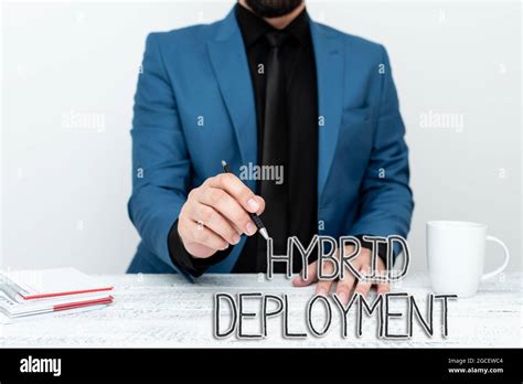 Text Showing Inspiration Hybrid Deployment Word Written On A Combination Of Onpremises