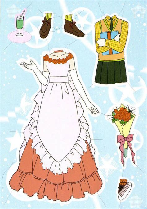 Бумажные куклы Аниме с одеждой для вырезания