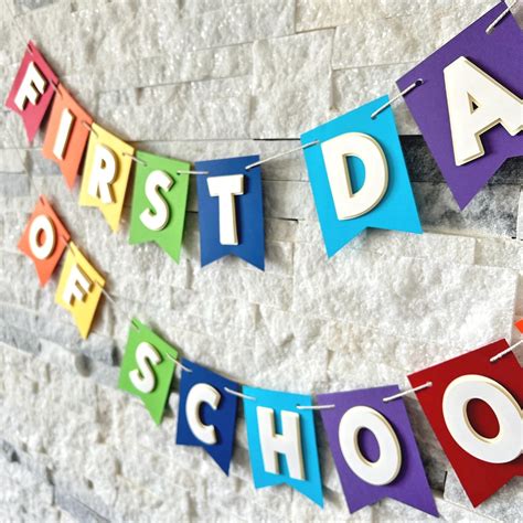 First Day Of School Banner Back To School Banner First Day Of School