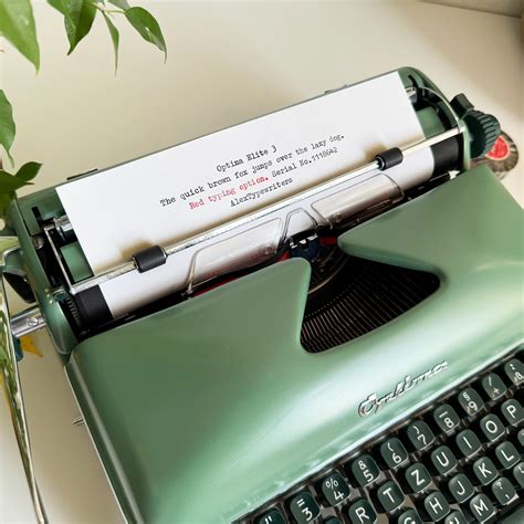 Typewriter Optima Elite 3 From The 1960s Working Professionally