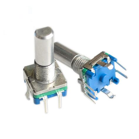 PCS Lot Mm EC Rotary Encoder Potentiometerr With Switch Pin Digital Potentiometer D Type