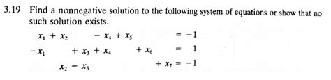 solved 3 19 find a nonnegative solution to the following