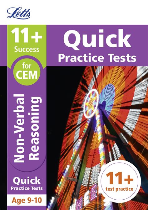 Letts 11 Non Verbal Reasoning Quick Practice Tests Age 9 10 For The Cem Tests Eleven Plus