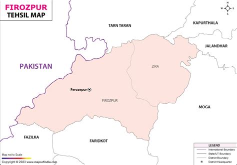 Firozpur Tehsil Map