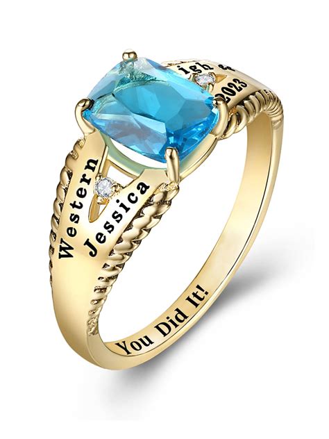 Mementos Usa Customized College High School Class Rings For Women