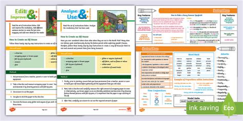 Uks2 Analyse And Useedit And Improve Instructions Resource Pack