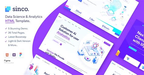 Sinco Data Science And Analytics Html5 Template Web Templates Envato