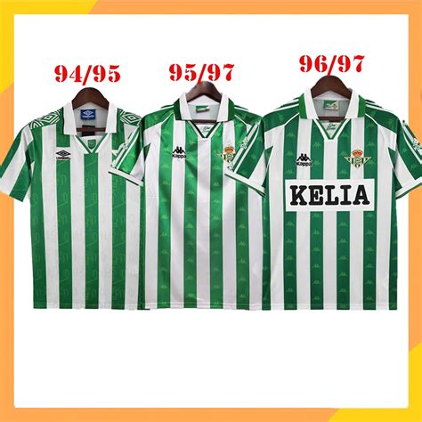 REAL BETIS 1994 1995 1996 1997 Camisa Retrô De Futebol Doméstica