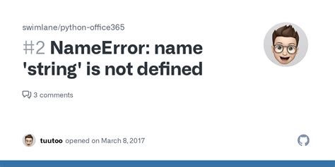 nameerror name string is not defined · issue 2 · swimlane python
