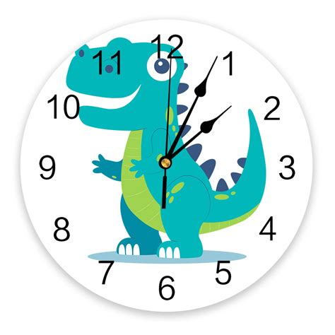 Reloj De Pared Con Dibujos Animados De Dinosaurios Para Niños Reloj De
