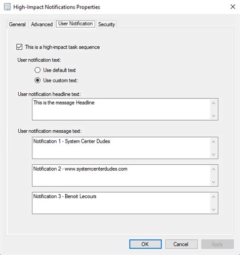 Configure High Impact Task Sequence Settings In Sccm 1702