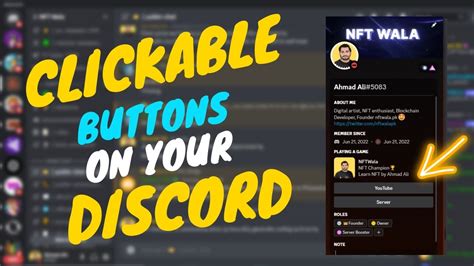 add clickable buttons to your discord profile new trick 2023 youtube