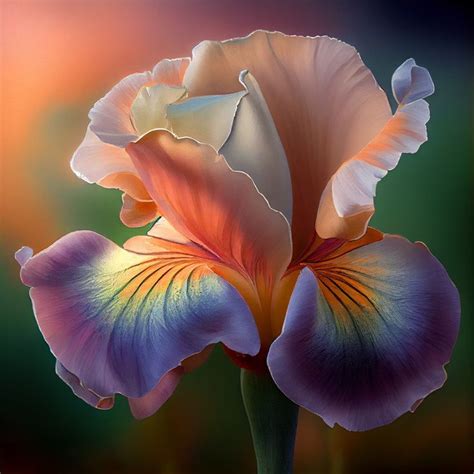 Colorful Iris Flower