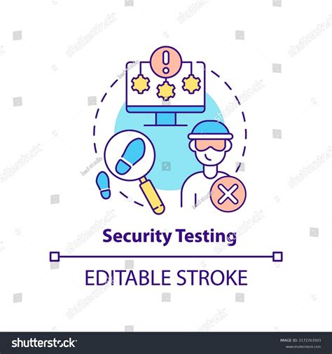 Security Testing Concept Icon Physical Security Stock Vector Royalty Free 2172763503