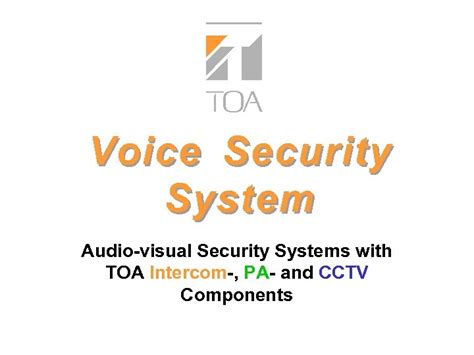 Bc Voice Security System Audio Visual Security Systems With