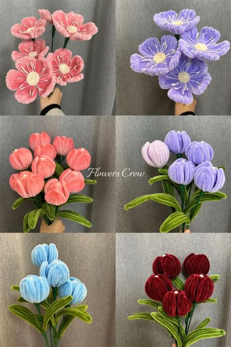 Tulip And Poppy Bouquets Diy Crafts Paper Flowers Fabric Flowers Diy