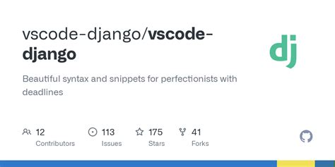 GitHub Vscode Django Vscode Django Beautiful Syntax And Snippets For Perfectionists With