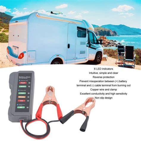 Testeur De Batterie De Voiture 12 V ZJCHAO BM310 6 Indicateurs