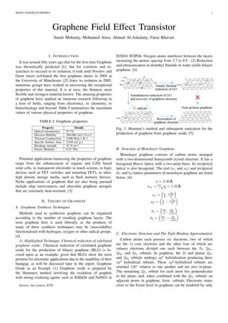 Graphene Field Effect Transistor PDF