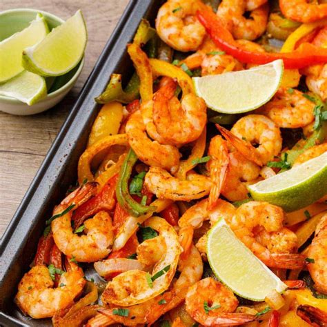 Healthy Sheet Pan Shrimp Fajitas Try These Miss Wish