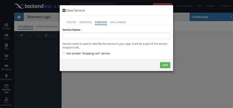 How To Create An Api Service Backendless Codeless Development Guide