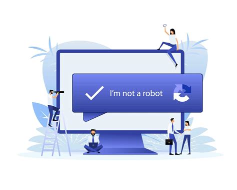 captcha i am not a robot vector computer code vector illustration